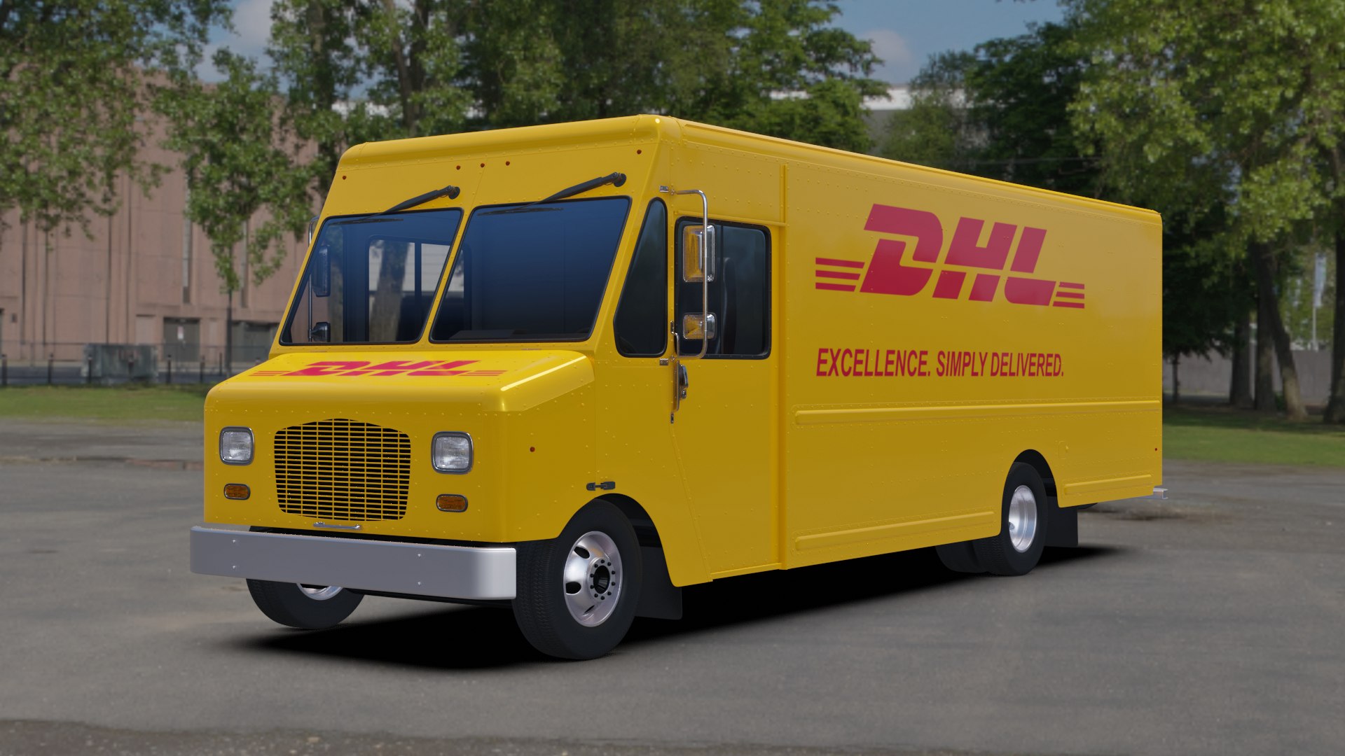 3D Dhl Delivery Step Van - TurboSquid 1411058