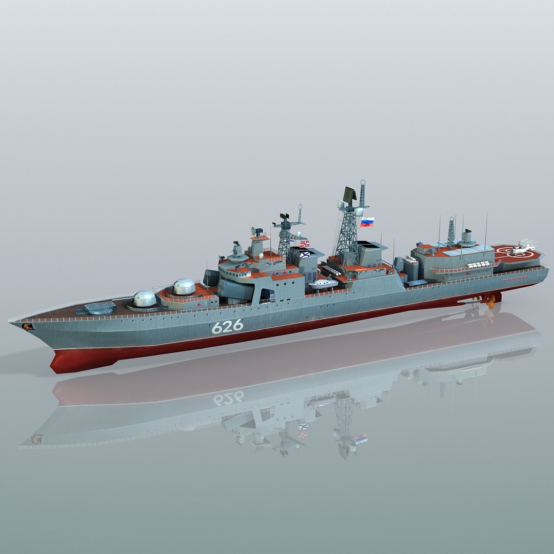 3d Model Udaloy Class Destroyer Russian