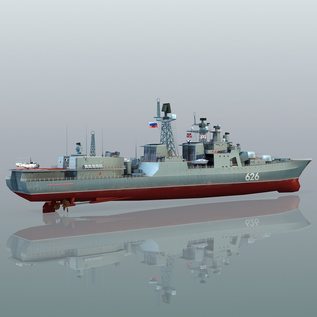 3d Model Udaloy Class Destroyer Russian