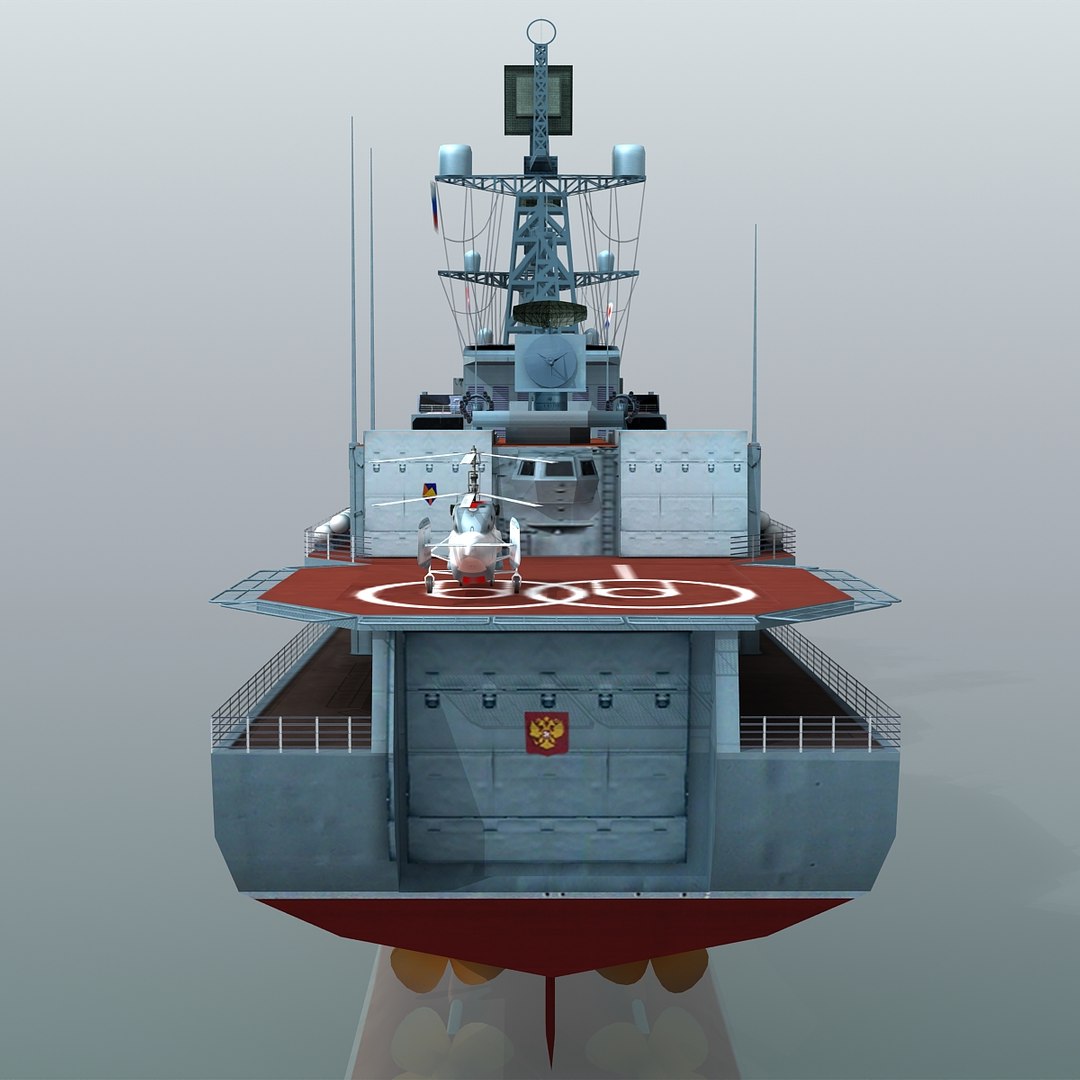 3d Model Udaloy Class Destroyer Russian