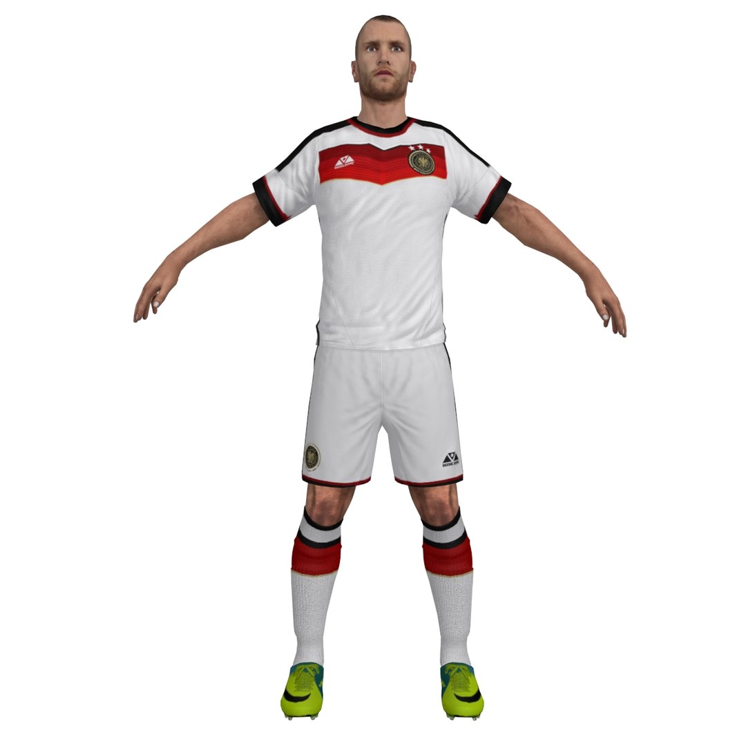 3d Rigged Soccer Player Model