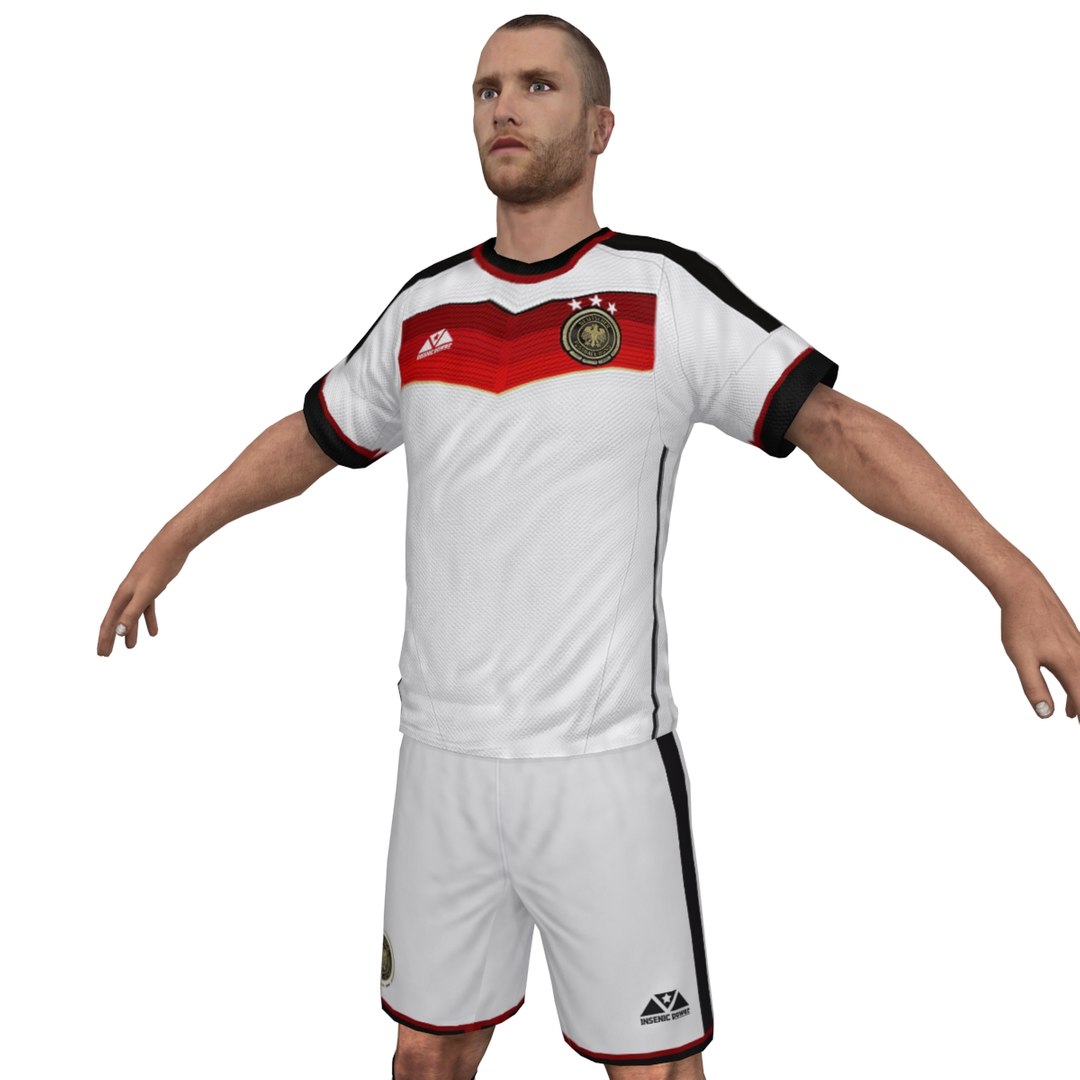 3d Rigged Soccer Player Model