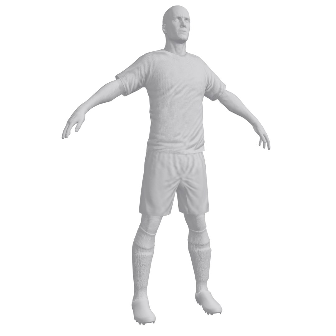3d Rigged Soccer Player Model