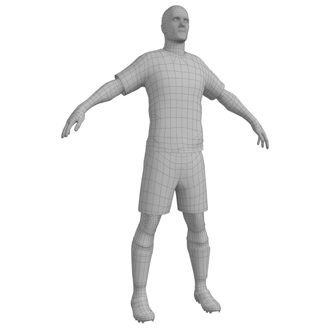 3d Rigged Soccer Player Model