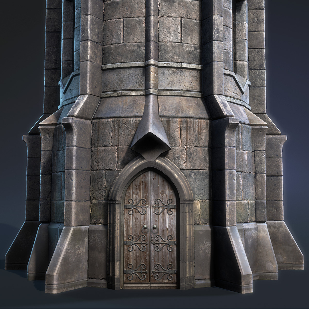 Low-poly tower 3D model - TurboSquid 1235094