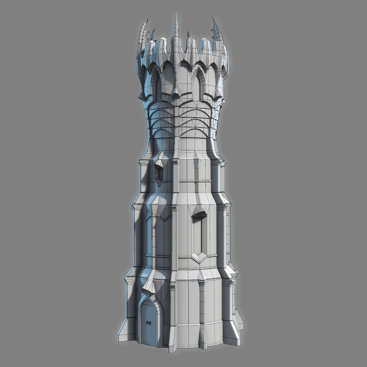 Low-poly tower 3D model - TurboSquid 1235094