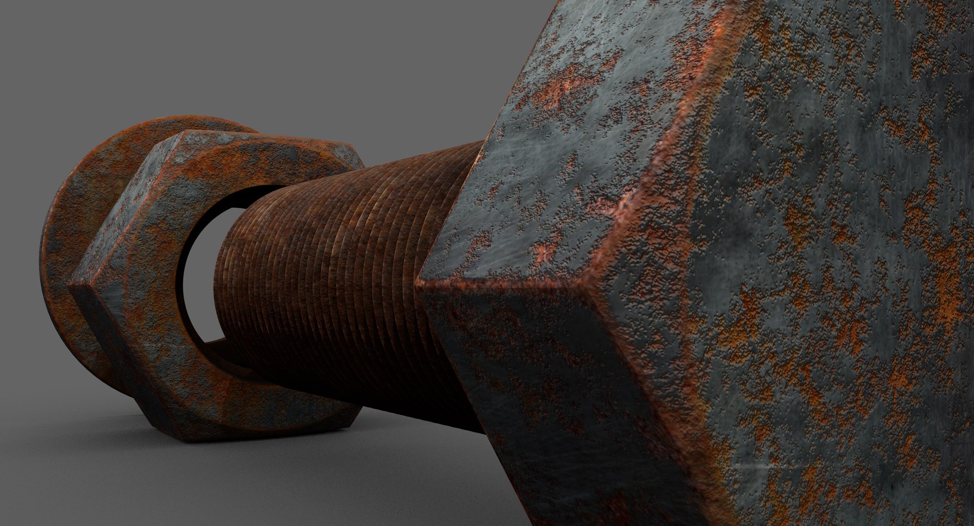 Bolt nut rust 3D model - TurboSquid 1192395