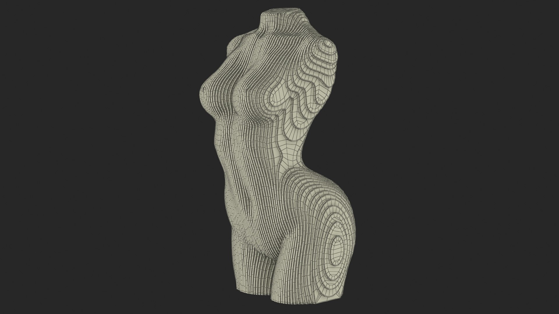 3D Parametric Woman Body White Painted Wood - TurboSquid 2398090