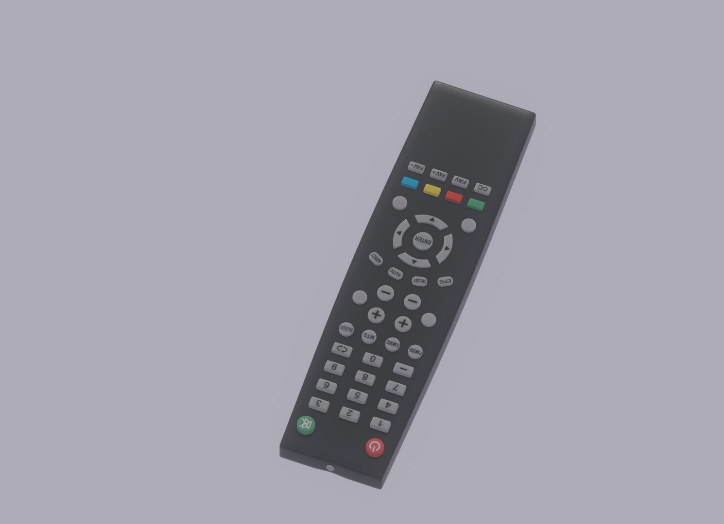 3D TV Remote Control - TurboSquid 2196606