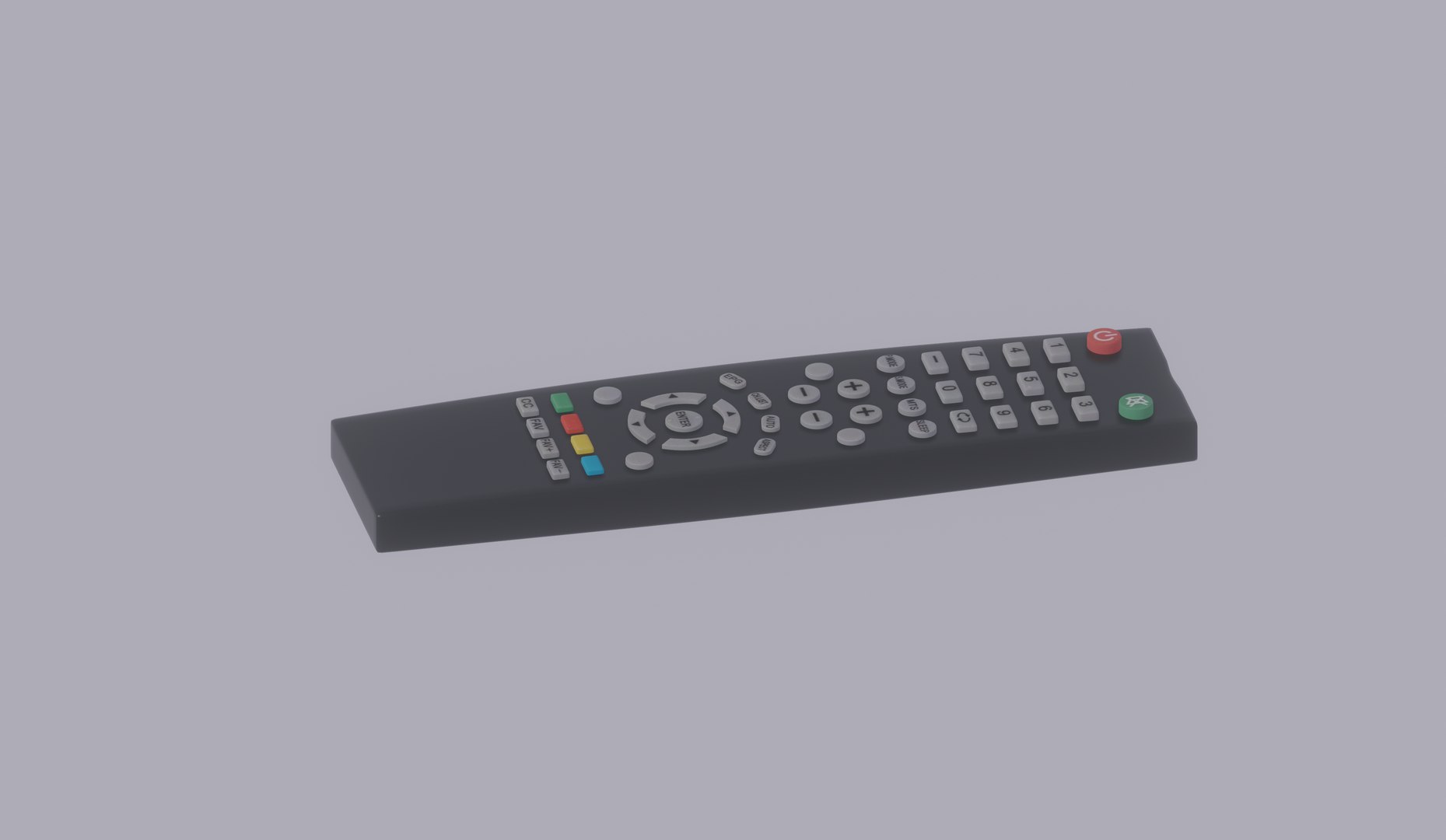 3D TV Remote Control - TurboSquid 2196606