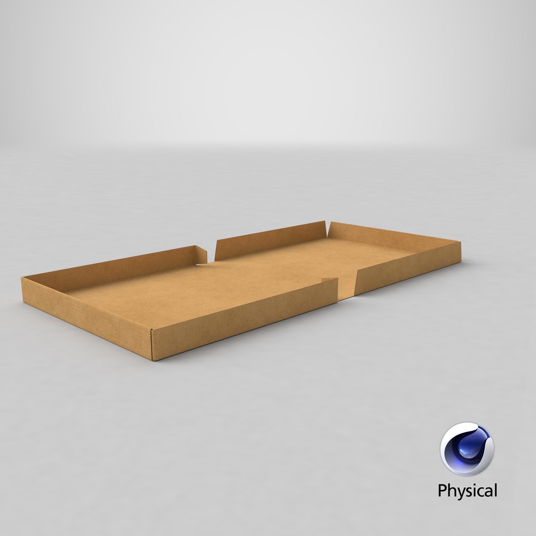 3D 4-inch Kraft Paper Full Open Pizza Box - TurboSquid 1954658