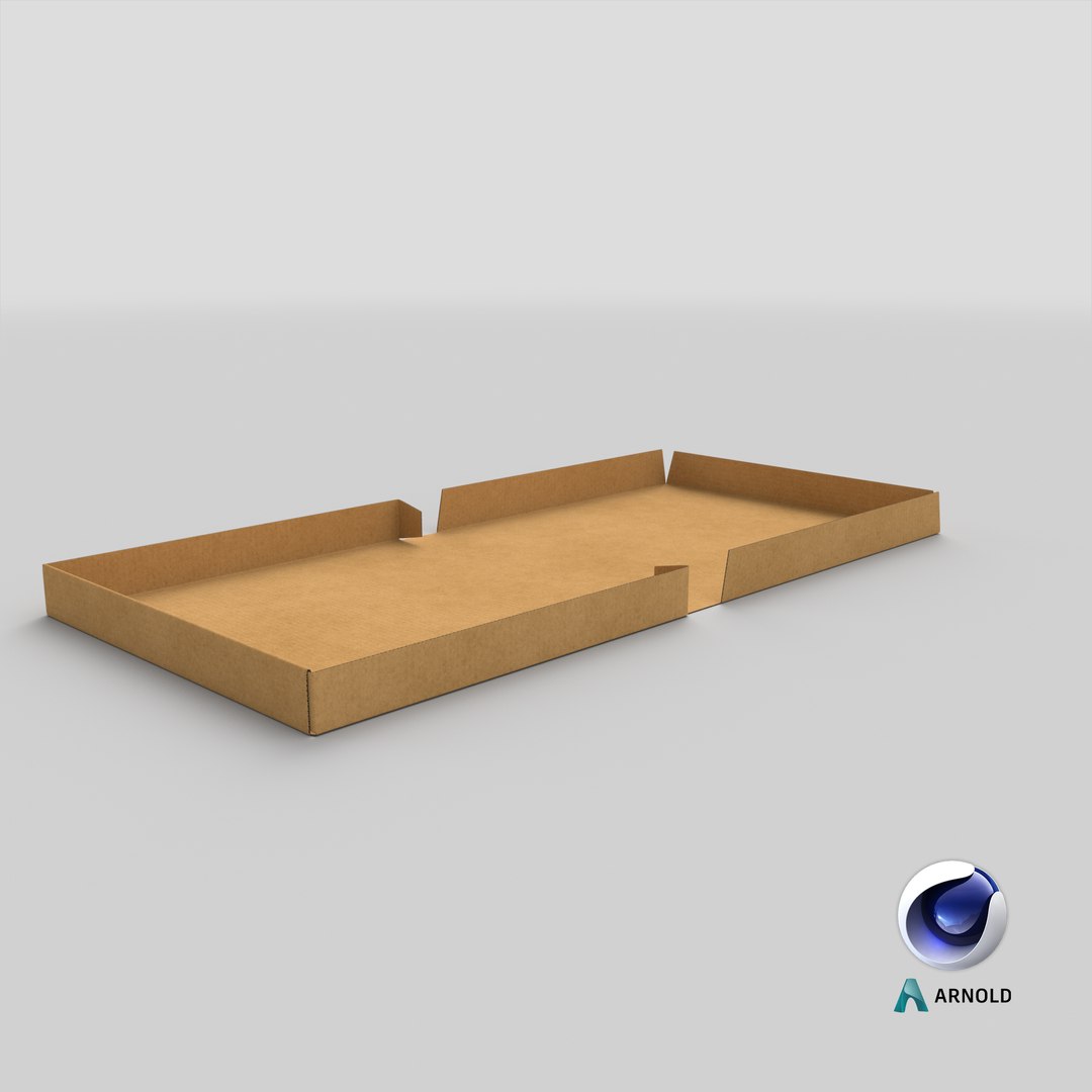 3D 4-inch Kraft Paper Full Open Pizza Box - TurboSquid 1954658