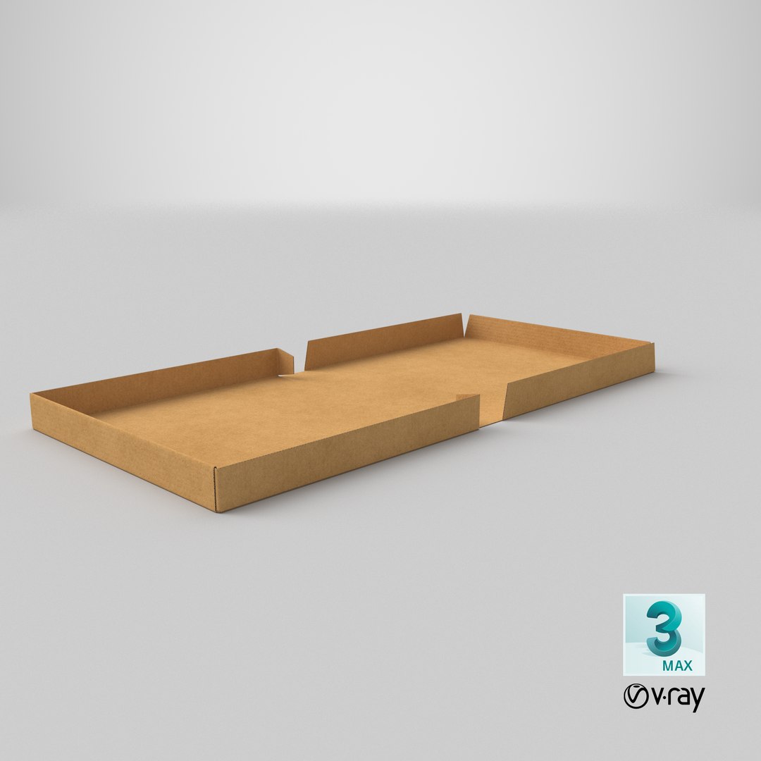 3D 4-inch Kraft Paper Full Open Pizza Box - TurboSquid 1954658