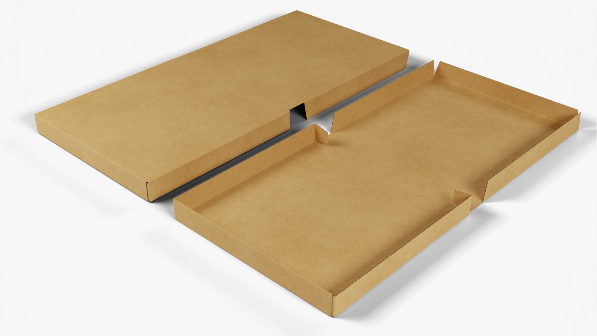 3D 4-inch Kraft Paper Full Open Pizza Box - TurboSquid 1954658