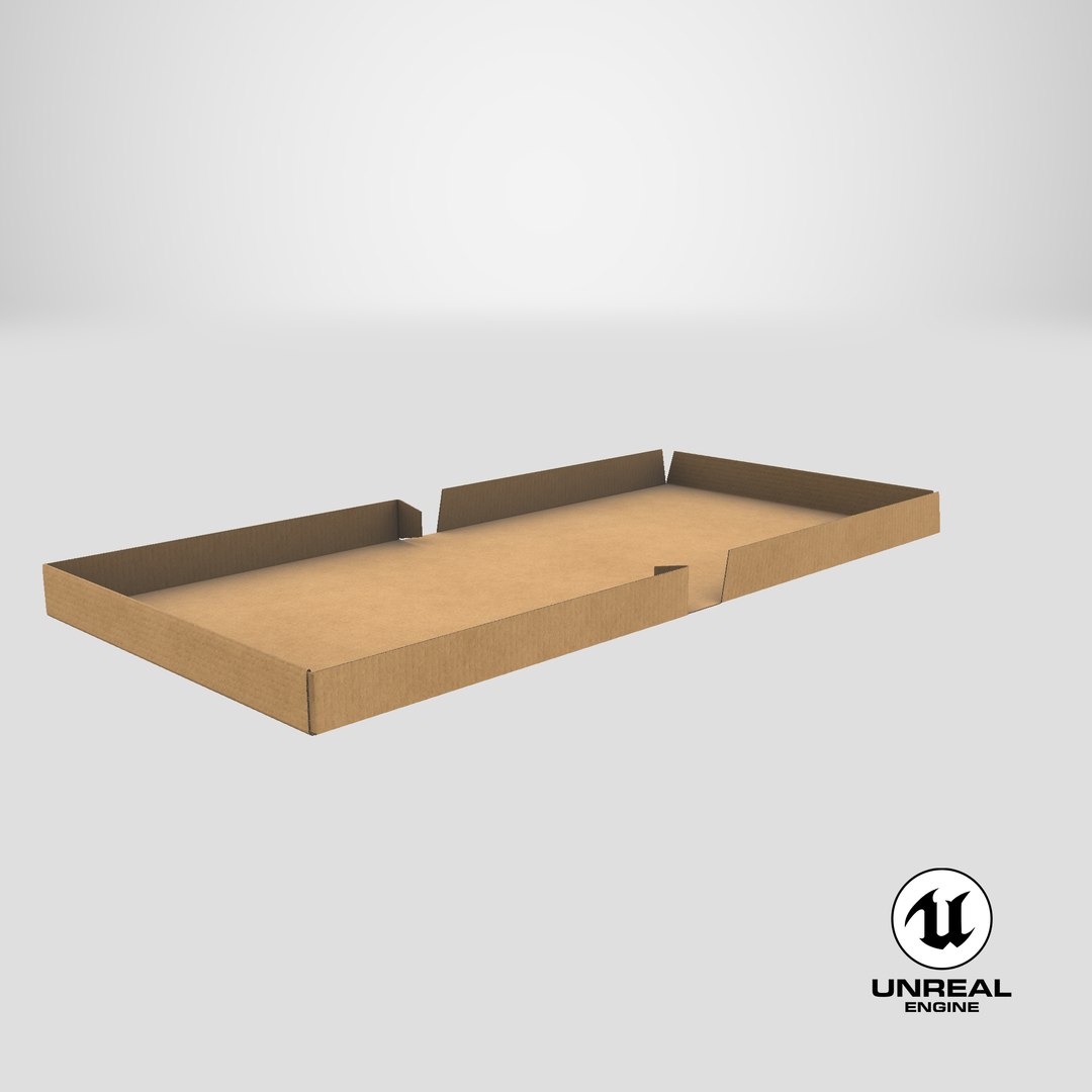 3D 4-inch Kraft Paper Full Open Pizza Box - TurboSquid 1954658