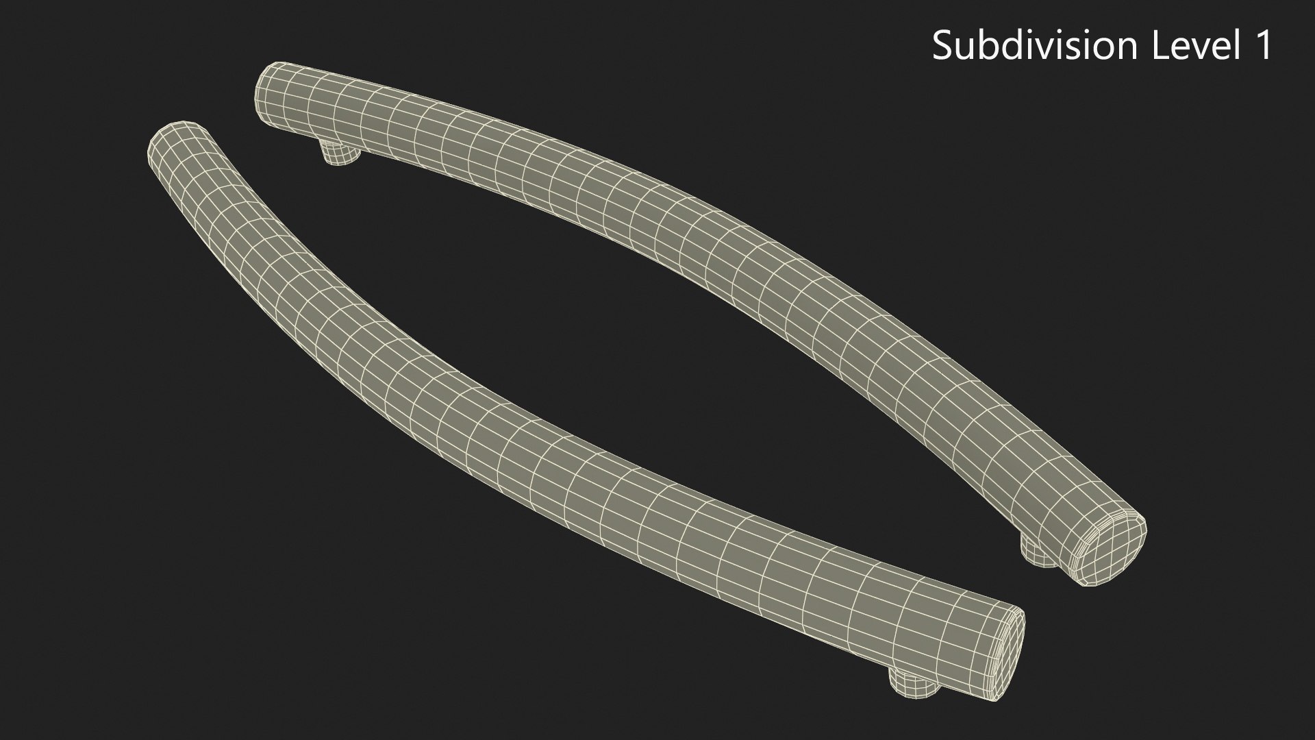 3D Door Handles Thin Oval Metal - TurboSquid 2235925
