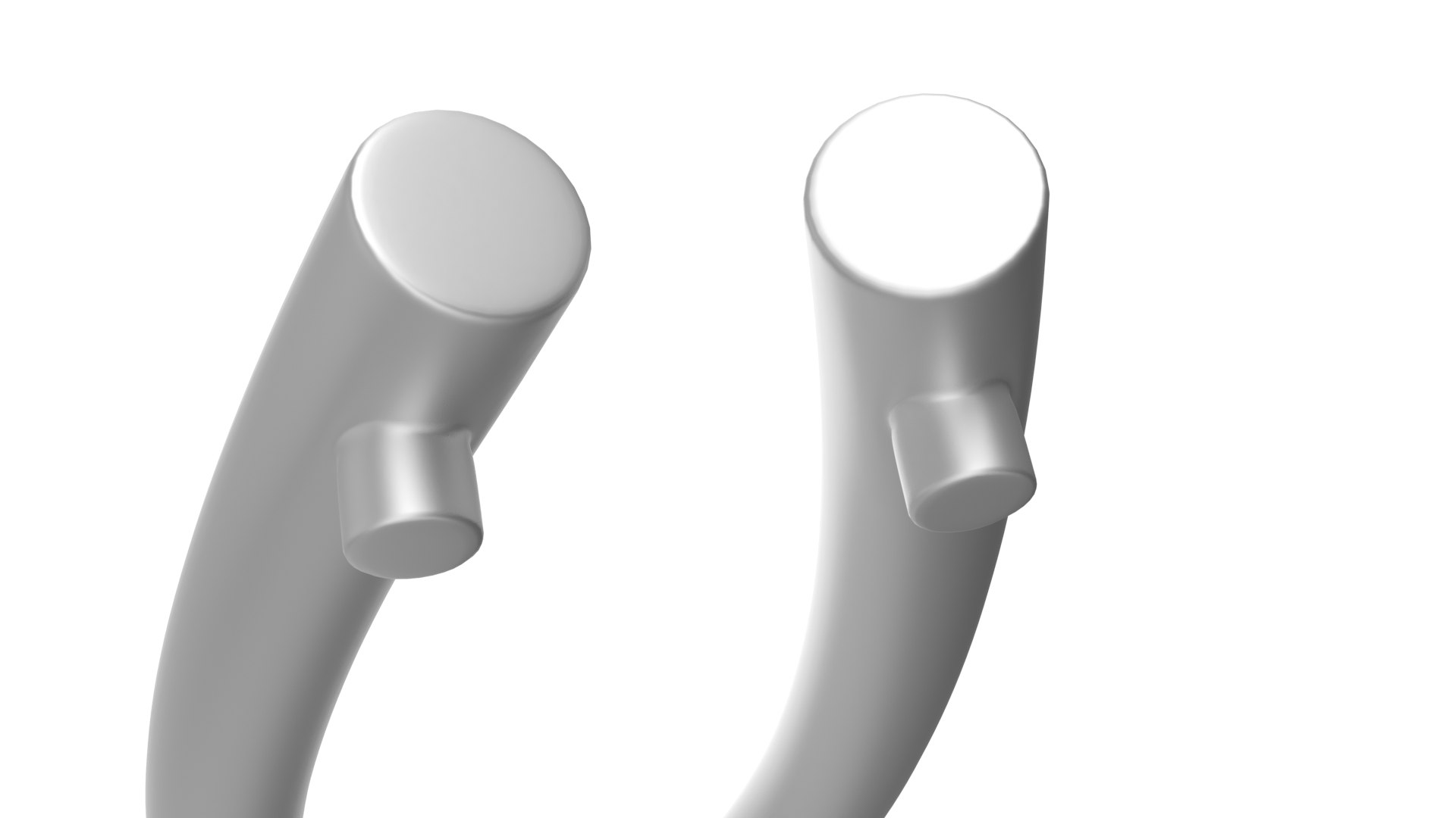 3D Door Handles Thin Oval Metal - TurboSquid 2235925