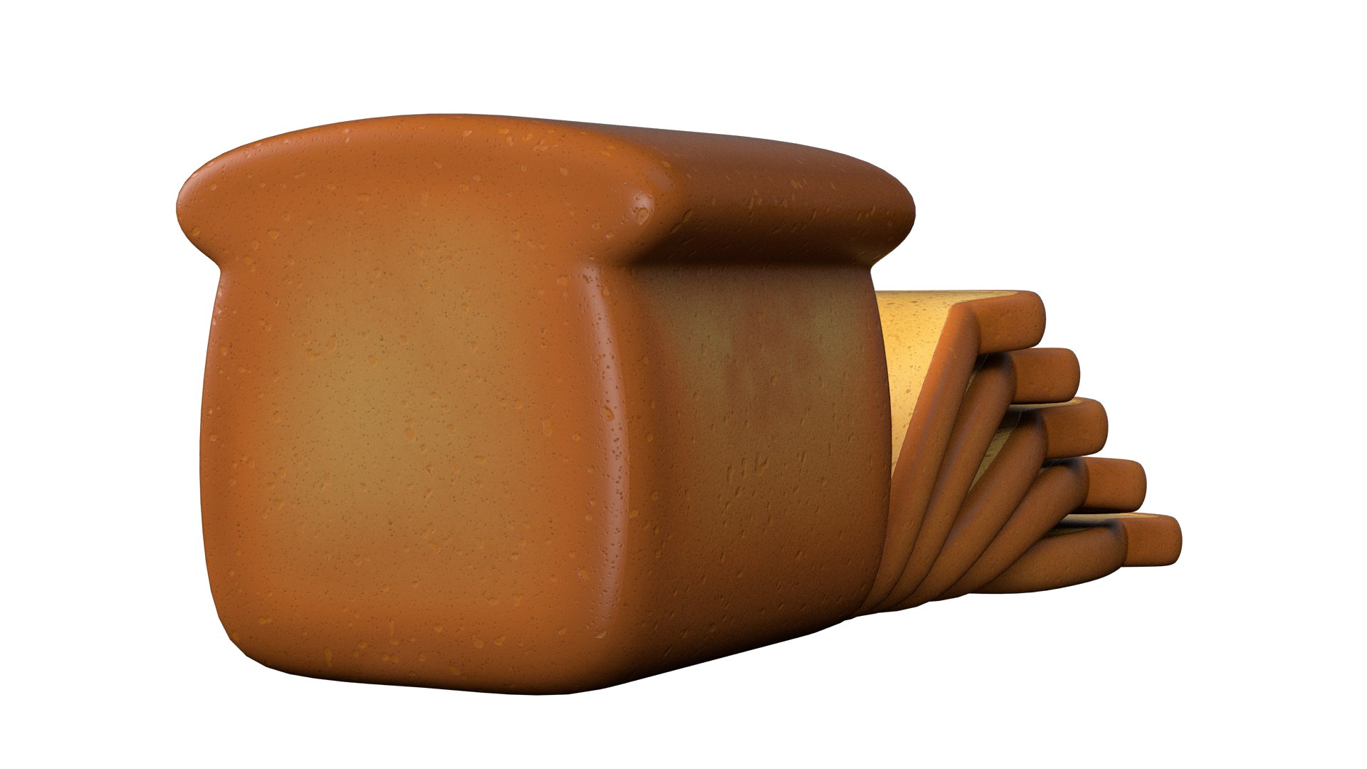 Cartoon Bread Model - TurboSquid 2053670