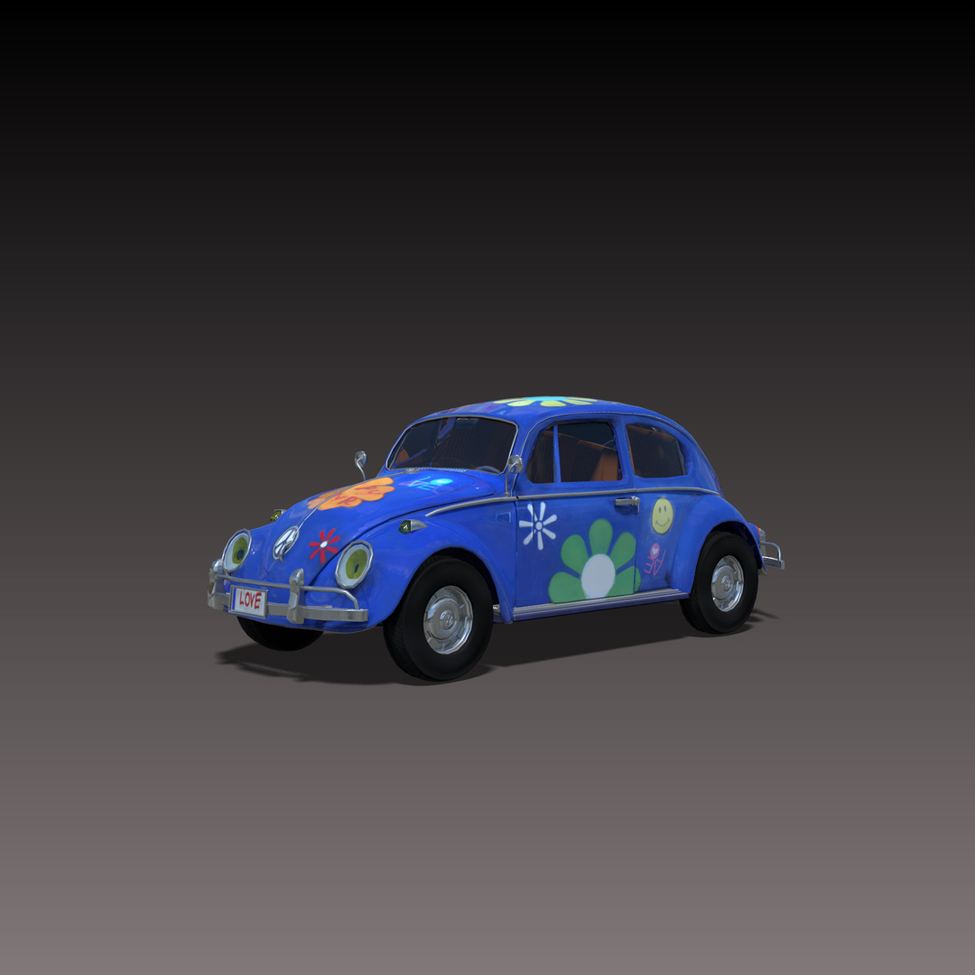 3d model hippy car toy