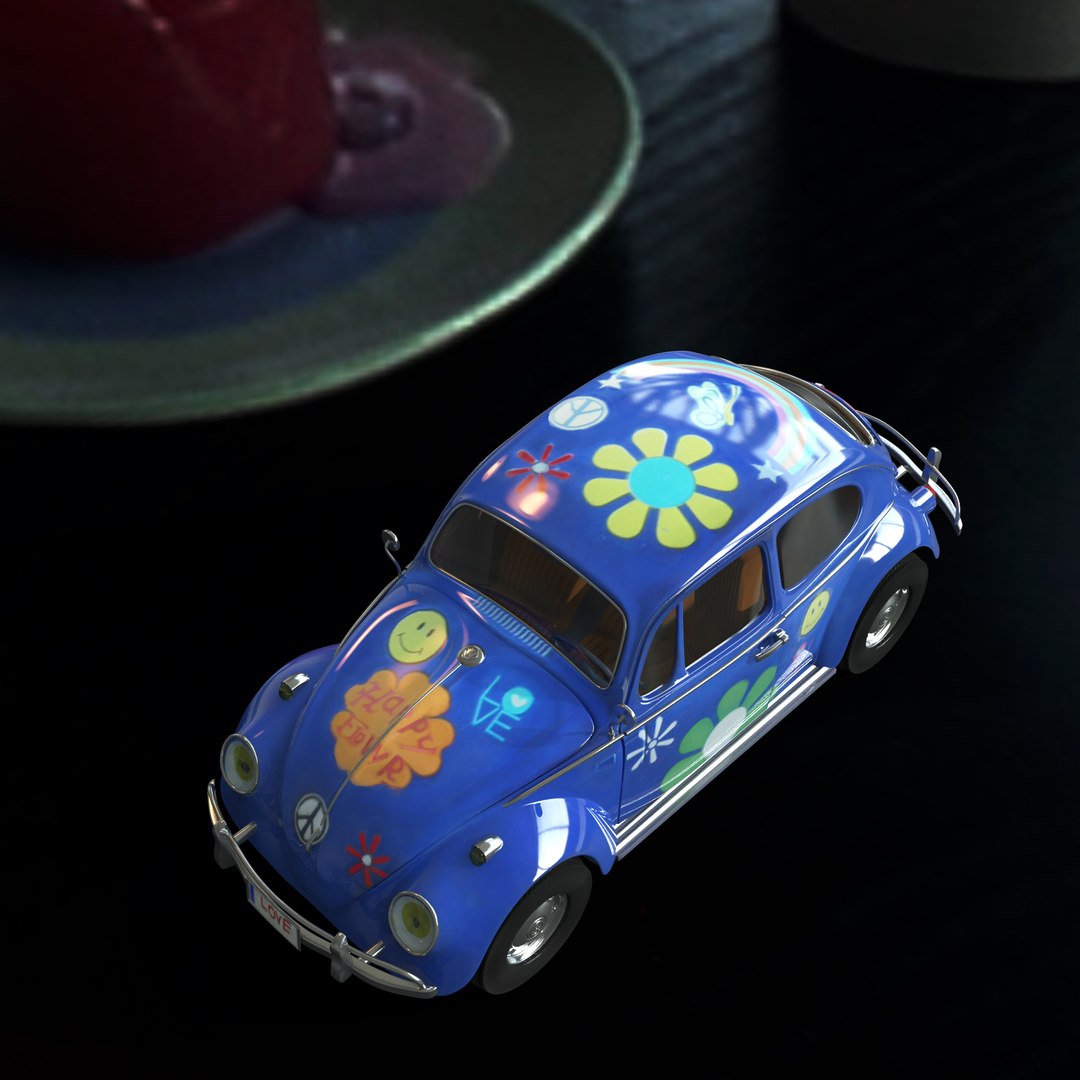 3d model hippy car toy