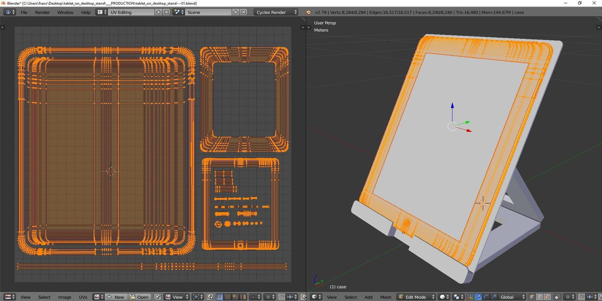 3D Tablet Stand Desktop Table Model - TurboSquid 1217911