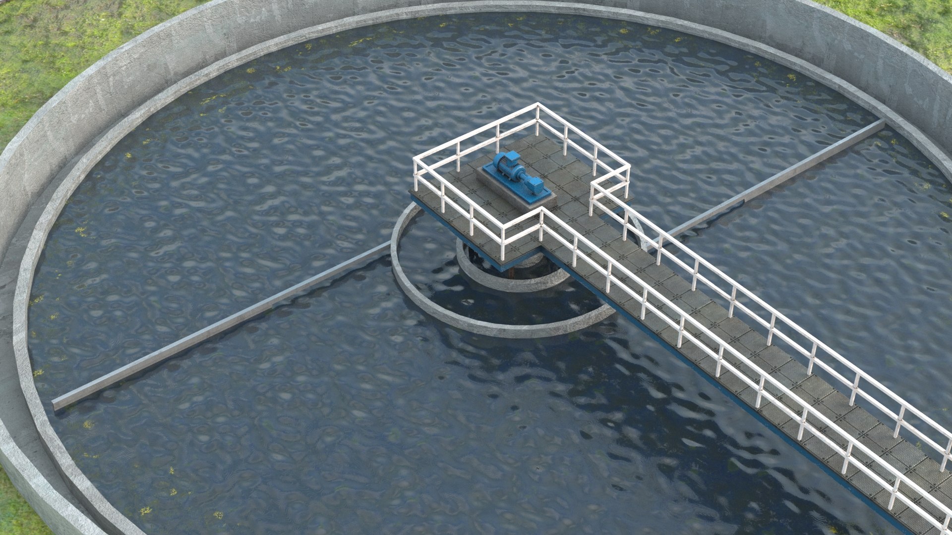 3D Model Waste Water Clarifiers PBR - TurboSquid 2249500
