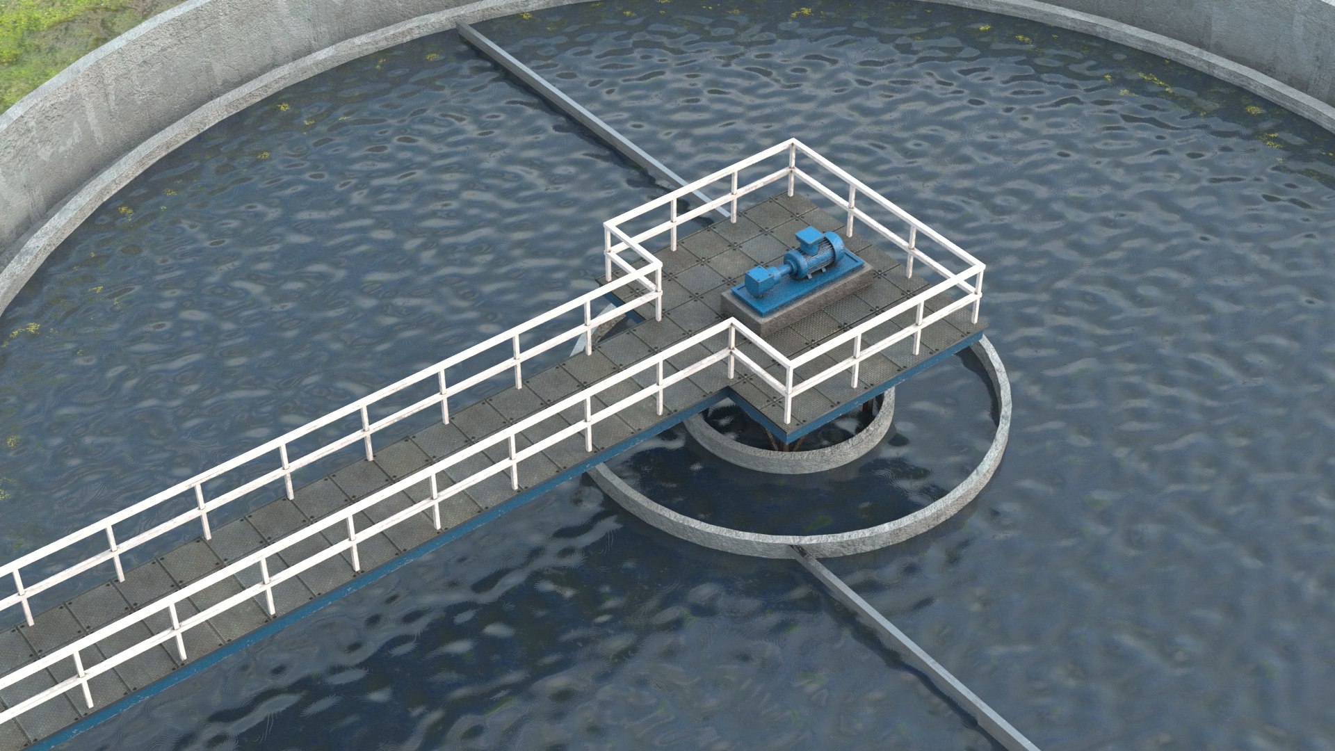 3D Model Waste Water Clarifiers PBR - TurboSquid 2249500