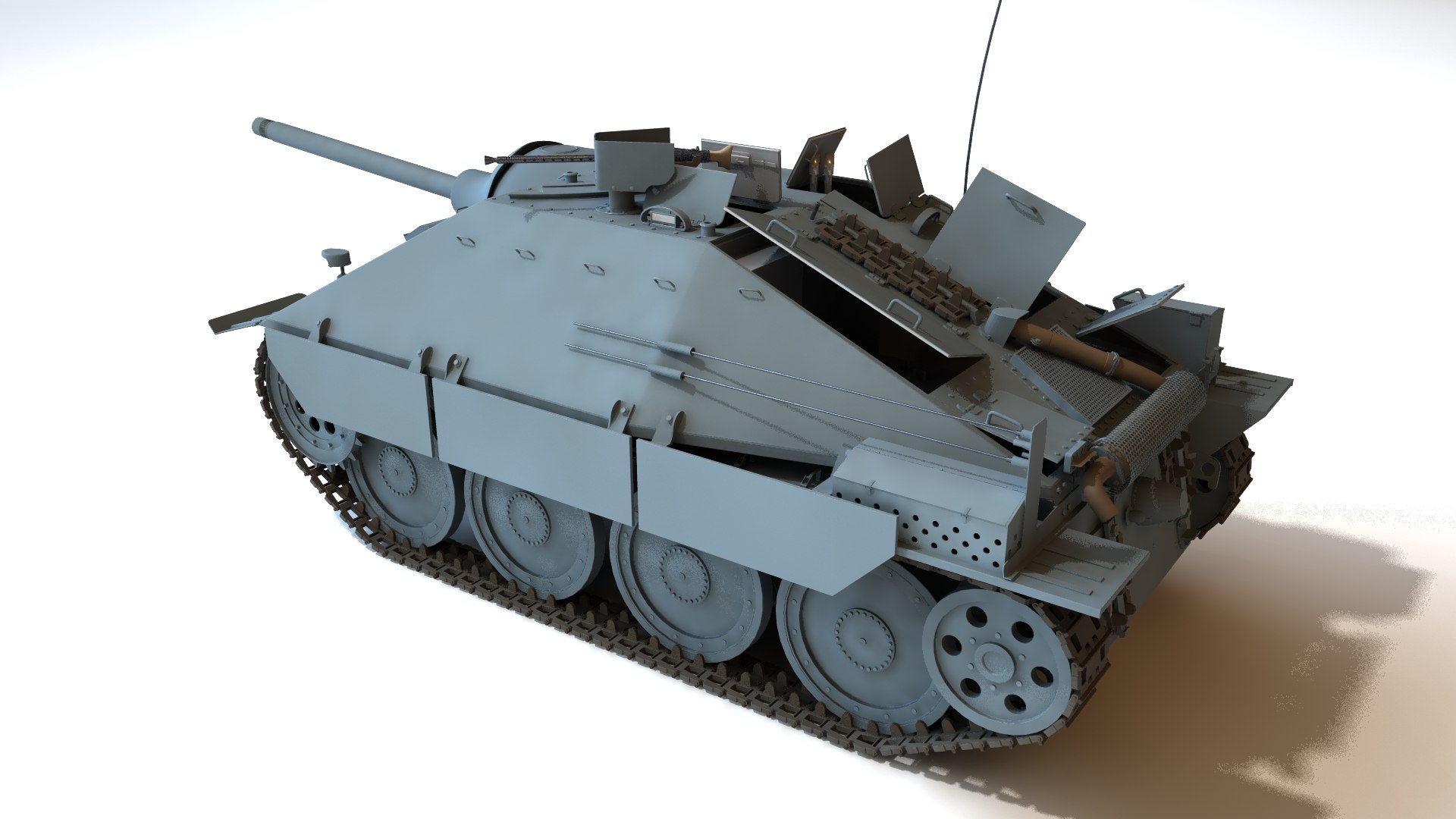 JagdPanzer 38T Hetzer With Interior 3D Model - TurboSquid 1721672