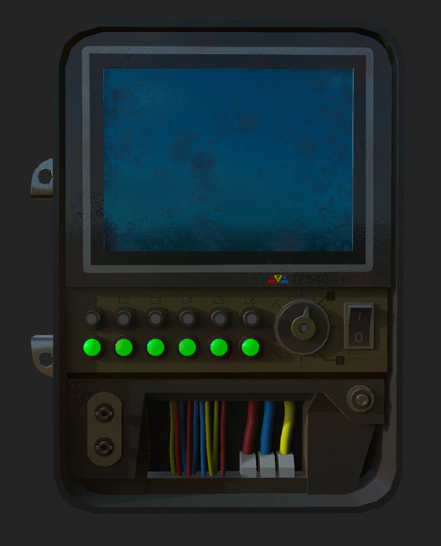 3D Sci-fi Control Panel - TurboSquid 1332576