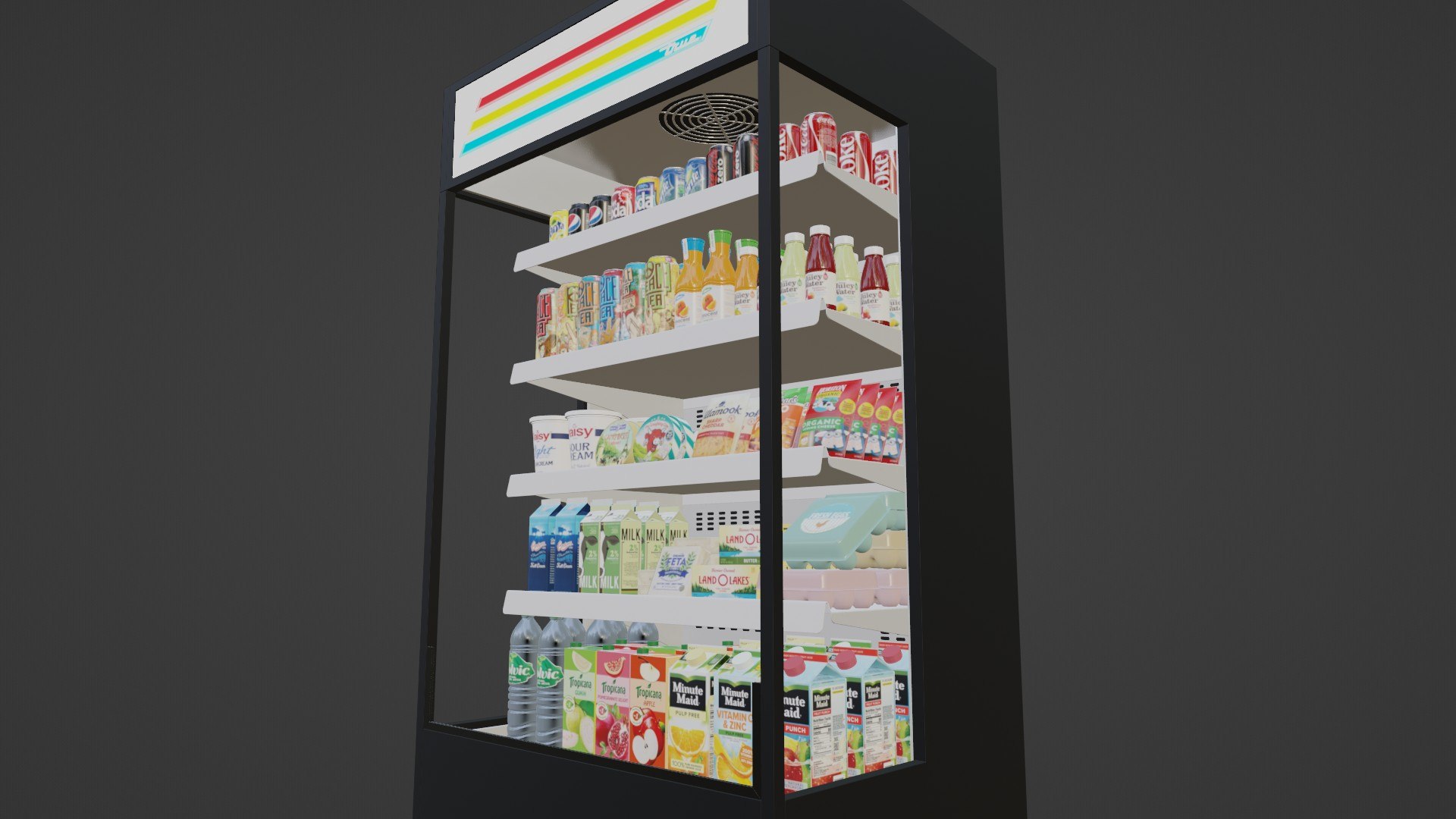 True TOAM Open Air Merchandiser 3D Model - TurboSquid 1909393