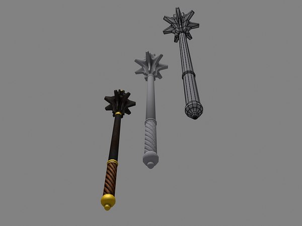 3d flanged mace model