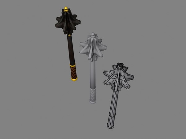 3d flanged mace model