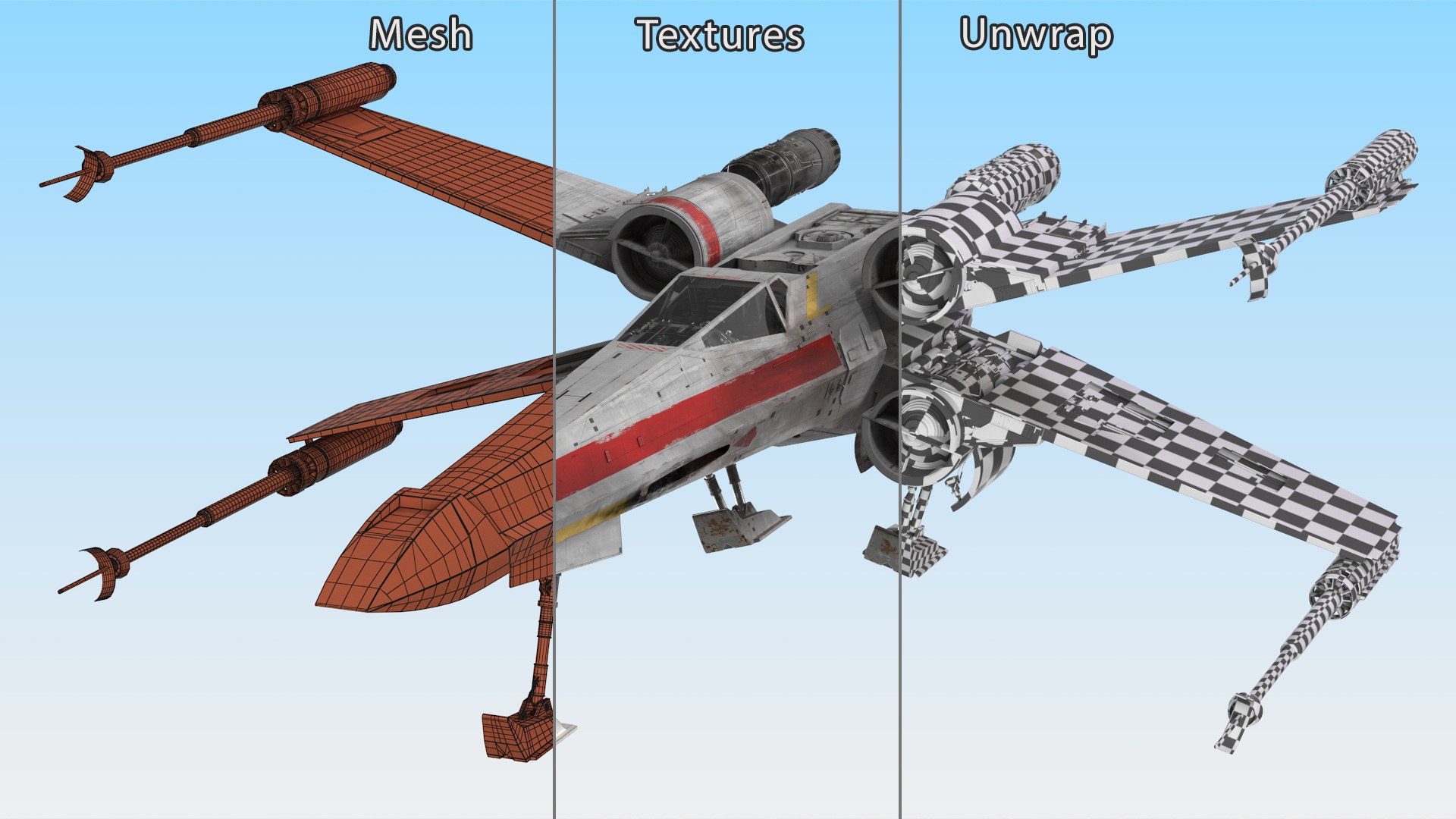 3D T65 X-Wing Starfighter Rigged Model - TurboSquid 2264733