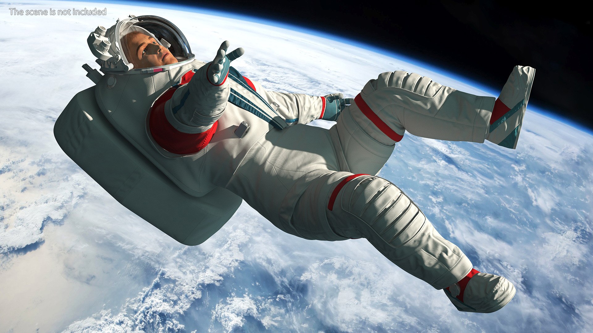 Futuristic Spacesuit On Astronaut Falling Pose Fur 3D - TurboSquid 2112723