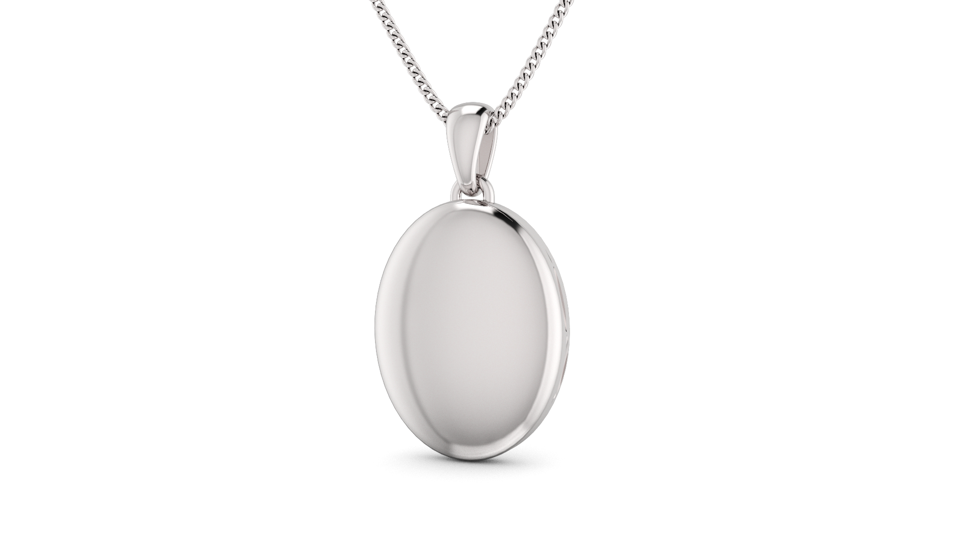 Simple Oval Locket Pendant Necklace 3D Model - TurboSquid 2163425