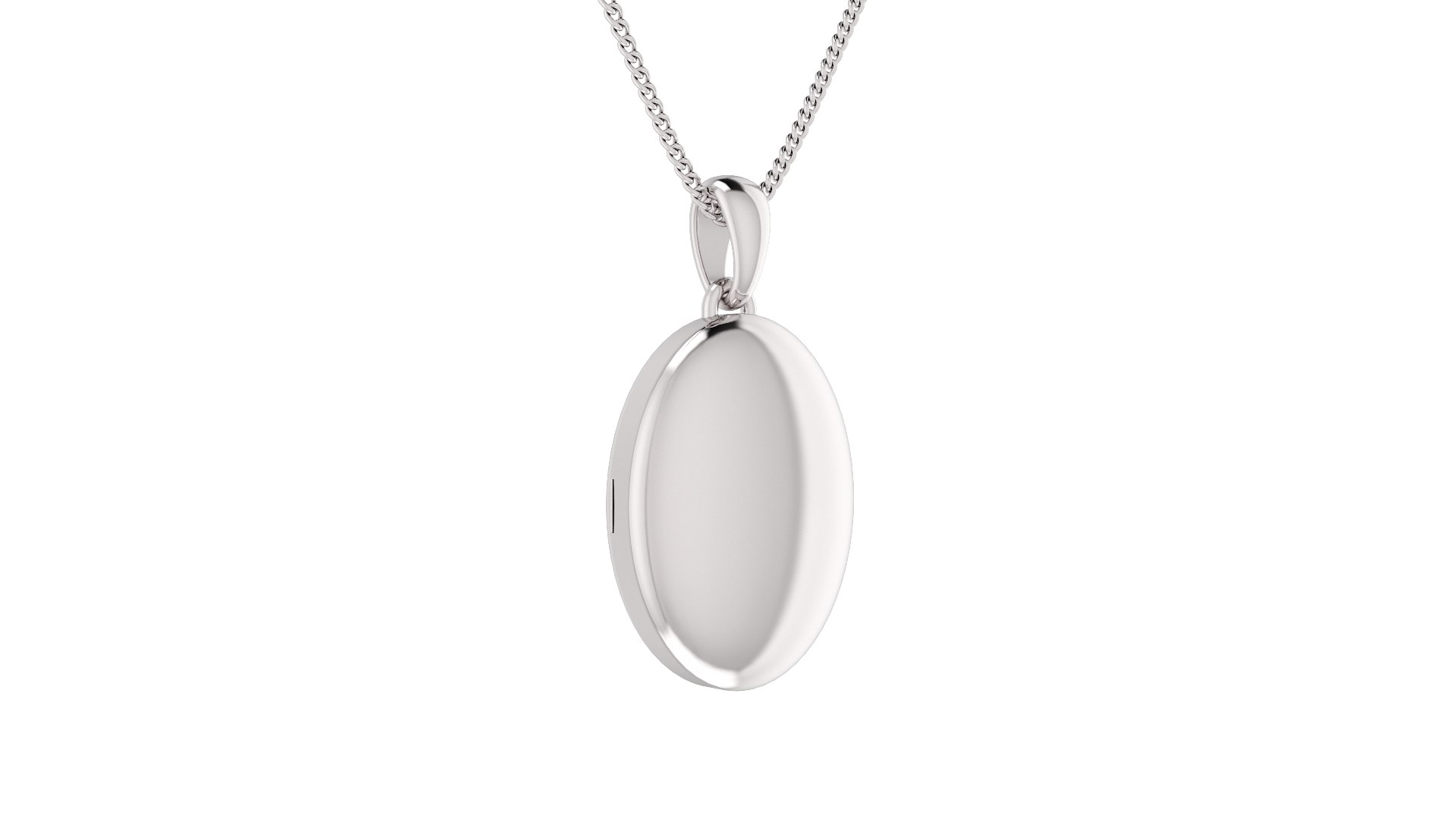 Simple Oval Locket Pendant Necklace 3D Model - TurboSquid 2163425