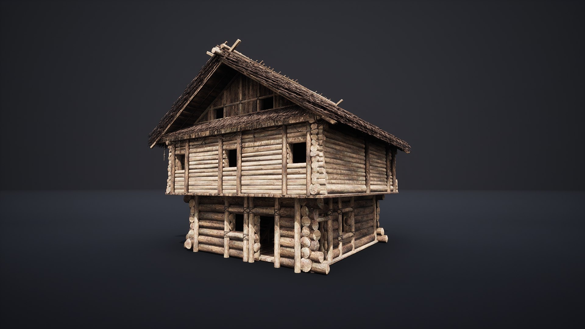 MEDIEVAL SLAVIC HOUSE COTTAGE CABIN HUT HUNTER AAA NEXTGEN 3D ...