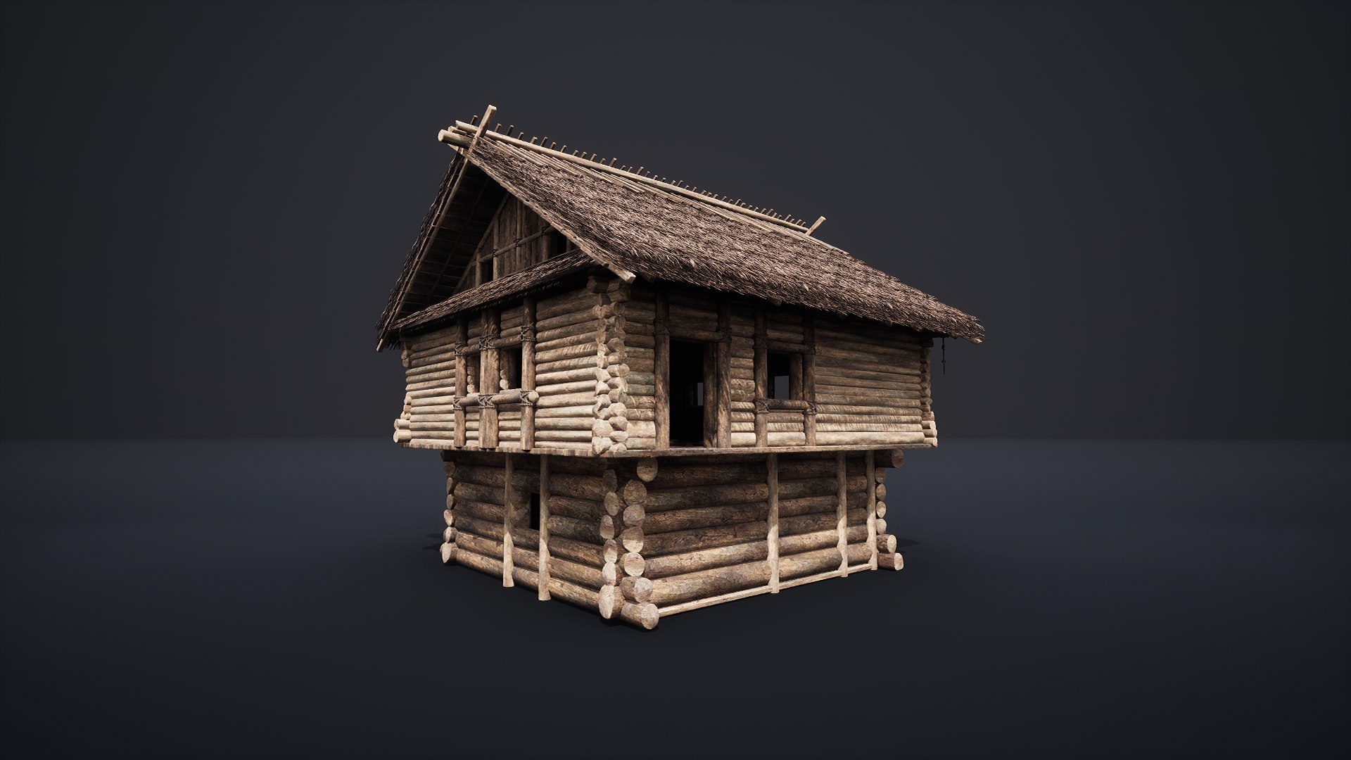 MEDIEVAL SLAVIC HOUSE COTTAGE CABIN HUT HUNTER AAA NEXTGEN 3D ...