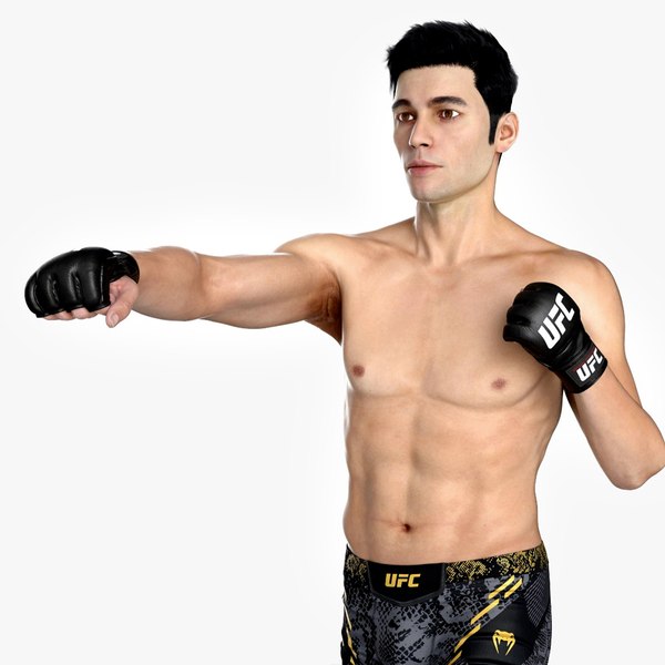 modelo 3d Luchador de MMA de la UFC en posición de patada - TurboSquid ...