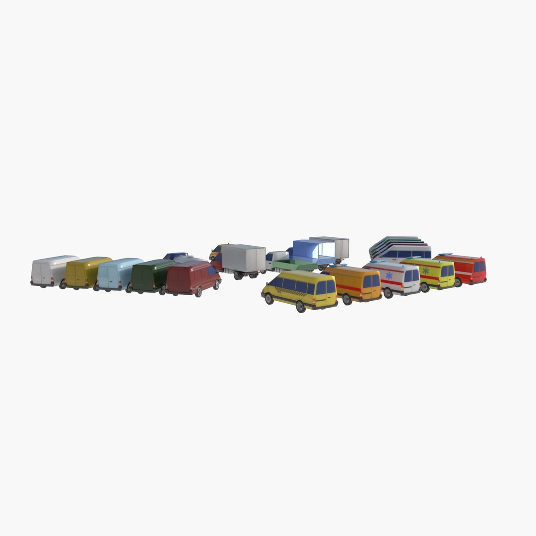 3D Set Of Light-duty Cars - TurboSquid 2157086