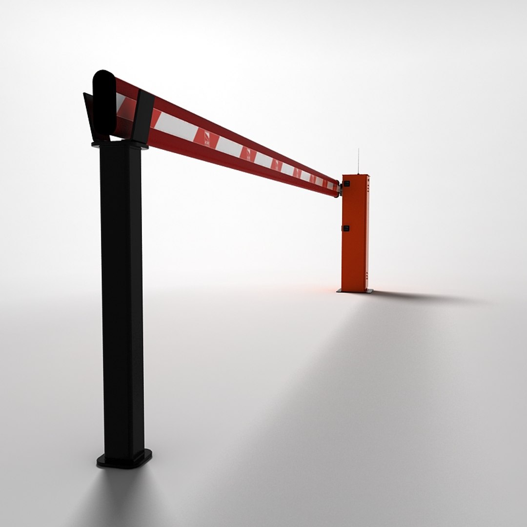automatic road barrier 3d model