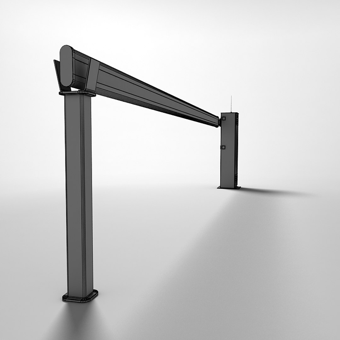 automatic road barrier 3d model
