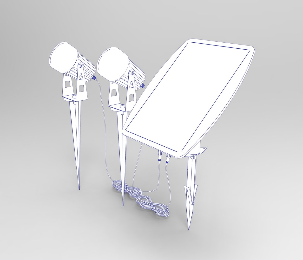 3D Solar Light Ground Model - TurboSquid 1301880
