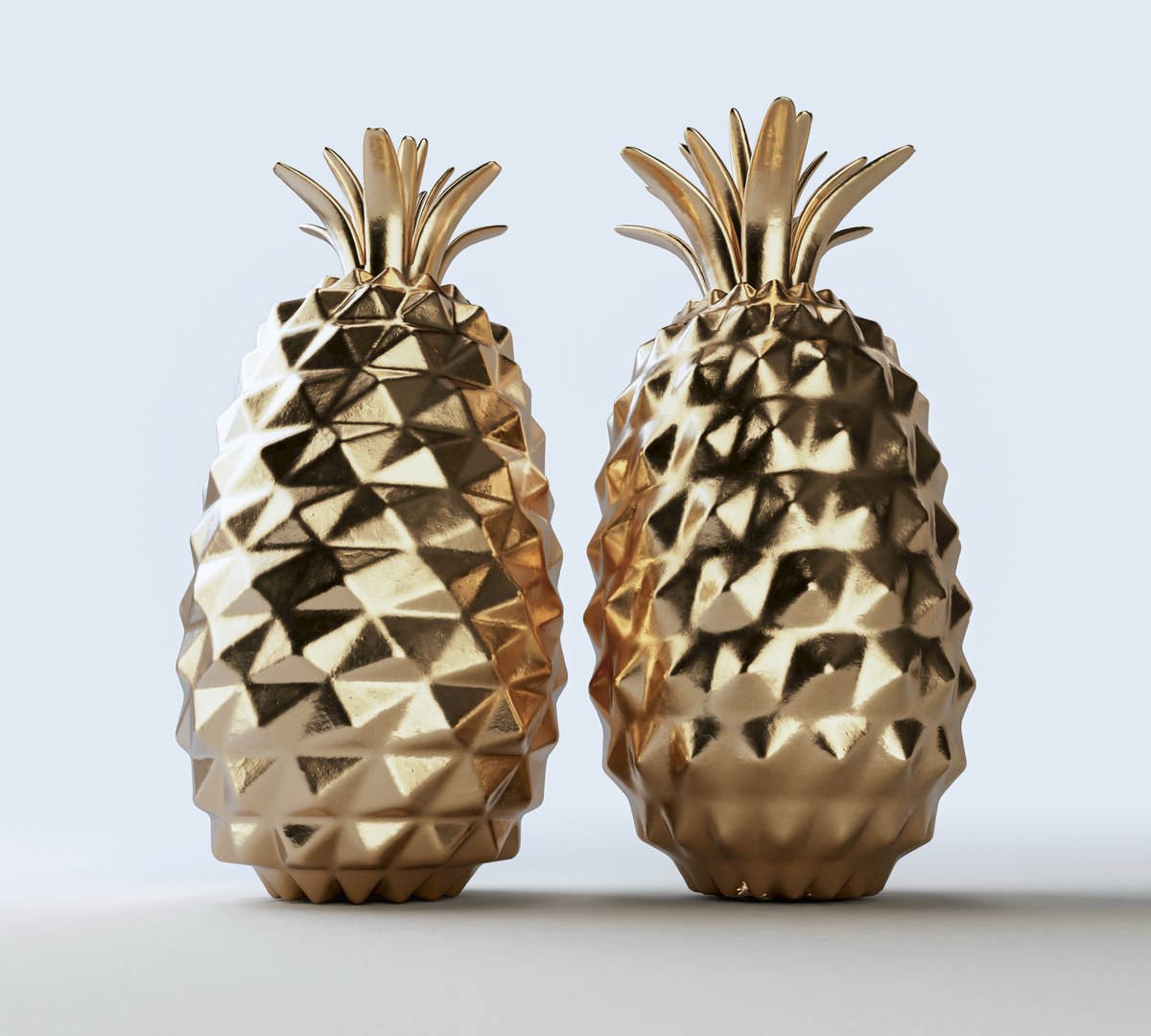 3D Golden Pineapple Decorations - TurboSquid 2065157