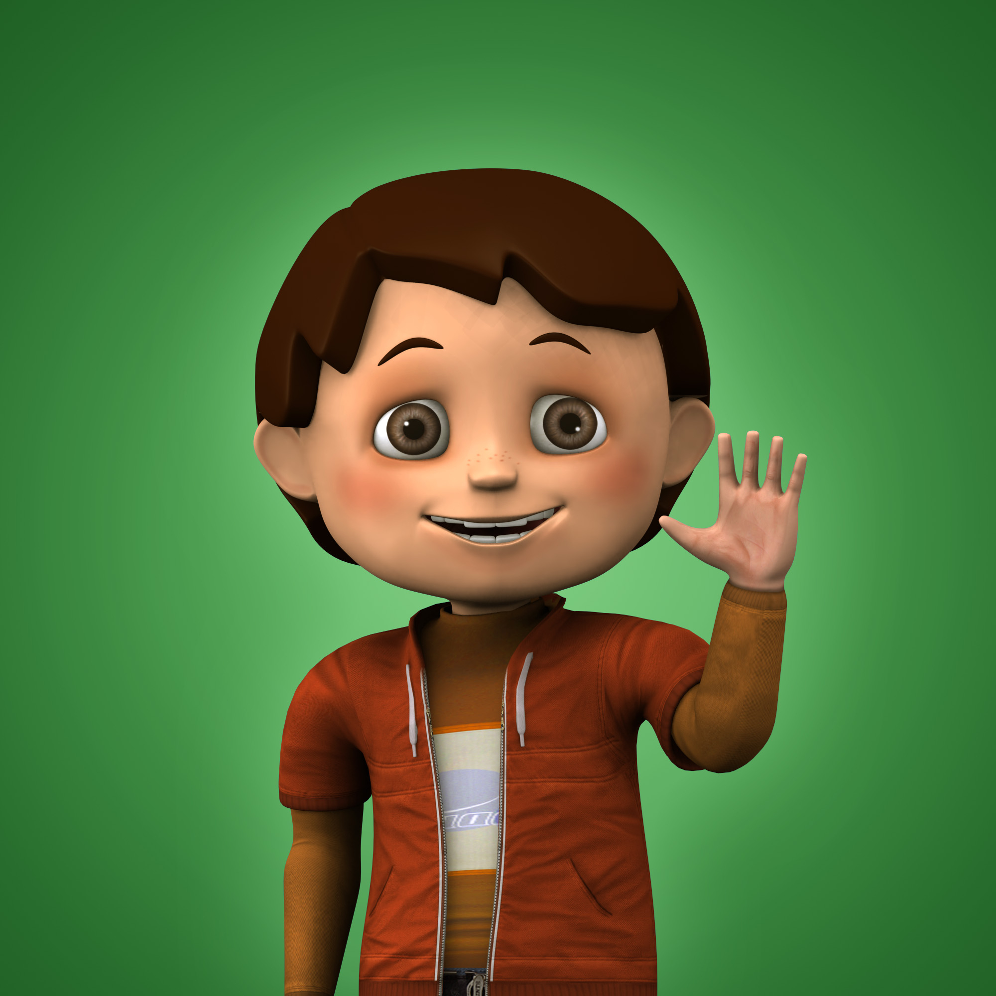 3d max boy cartoon