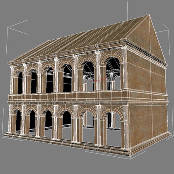 roman buildings 3d model