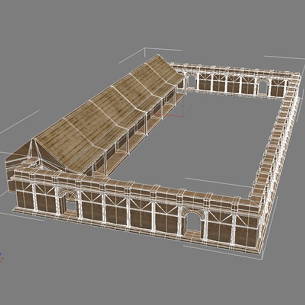 roman buildings 3d model