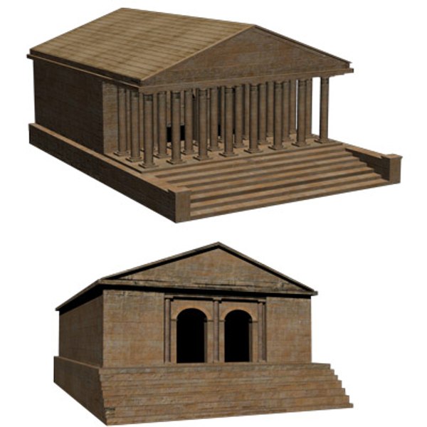 roman buildings 3d model