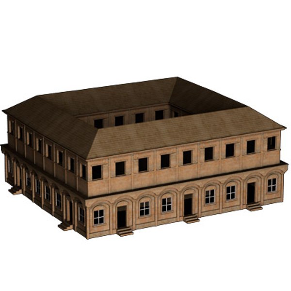 roman buildings 3d model