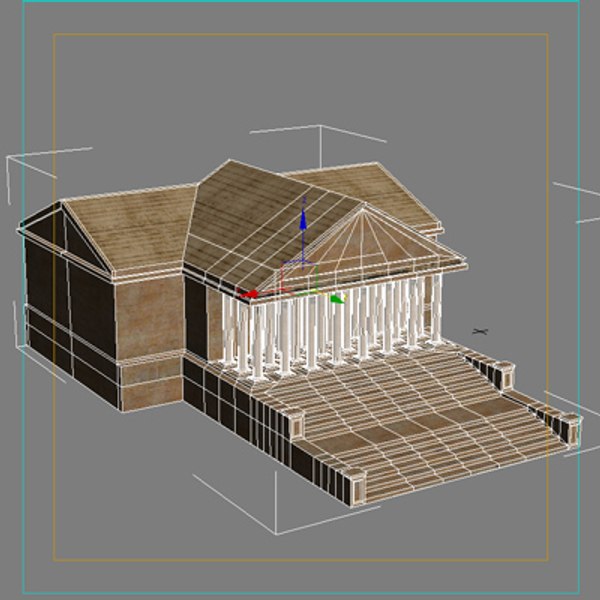 roman buildings 3d model